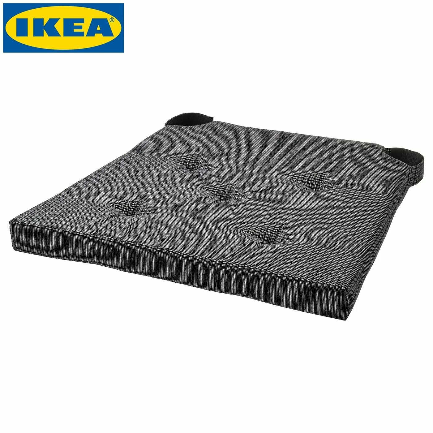 Подушка на стул IKEA 42/35х40х4 см,40x42,1, черный