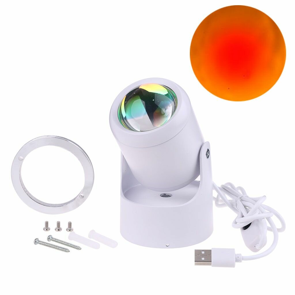 Белый USB sunset light-красный закат