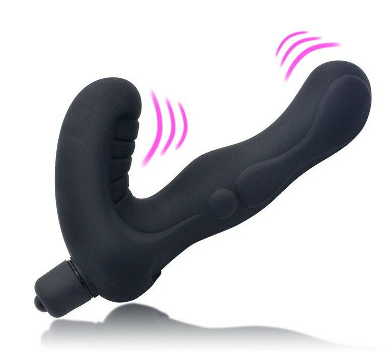 Массажер простаты Le FRIVOLE с вибрацией из силикона черного цвета длина 1 см диаметр от 2 до 3 см