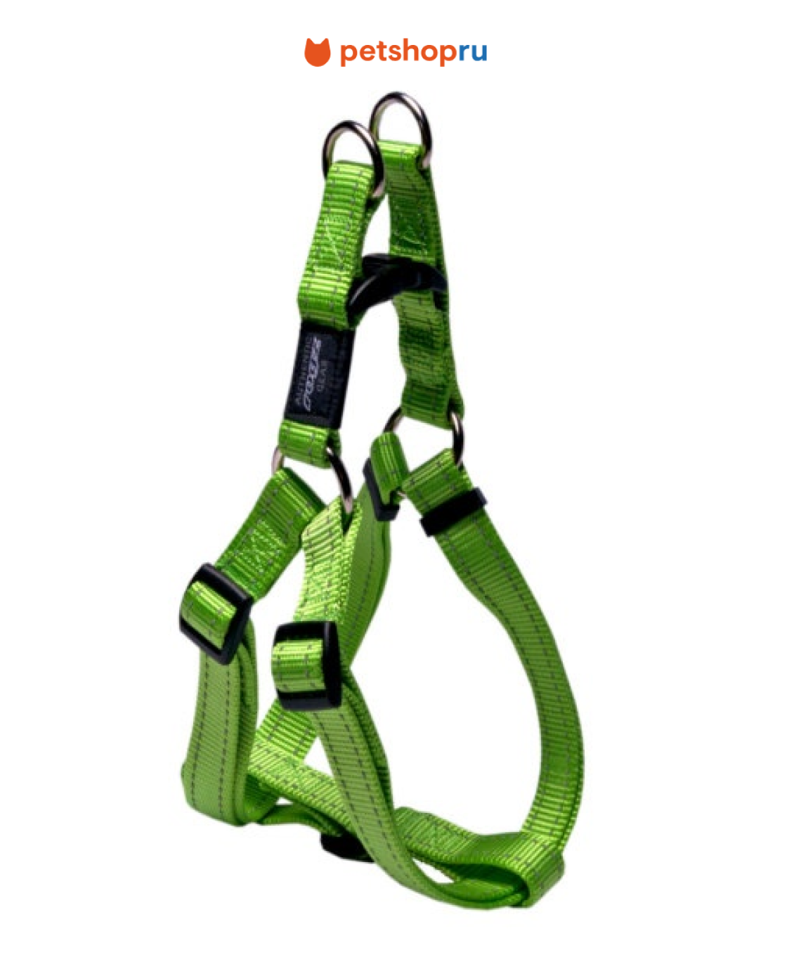 Rogz шлейка разъемная "Utility", р-р M (42-61см), ш: 1,6 см, лайм