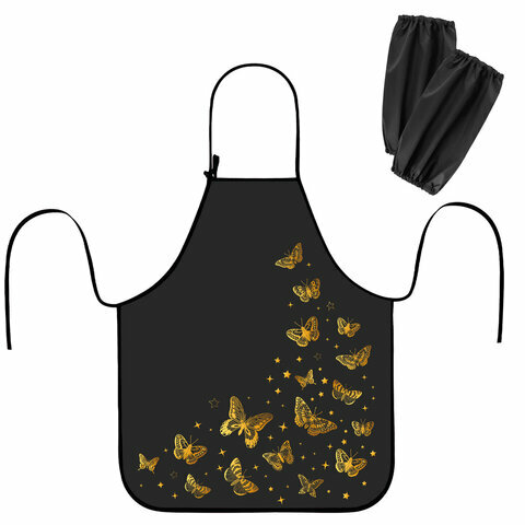 Фартук с нарукавниками для уроков труда юнландия, регулировка по росту, 46х54 см, Golden, 273635