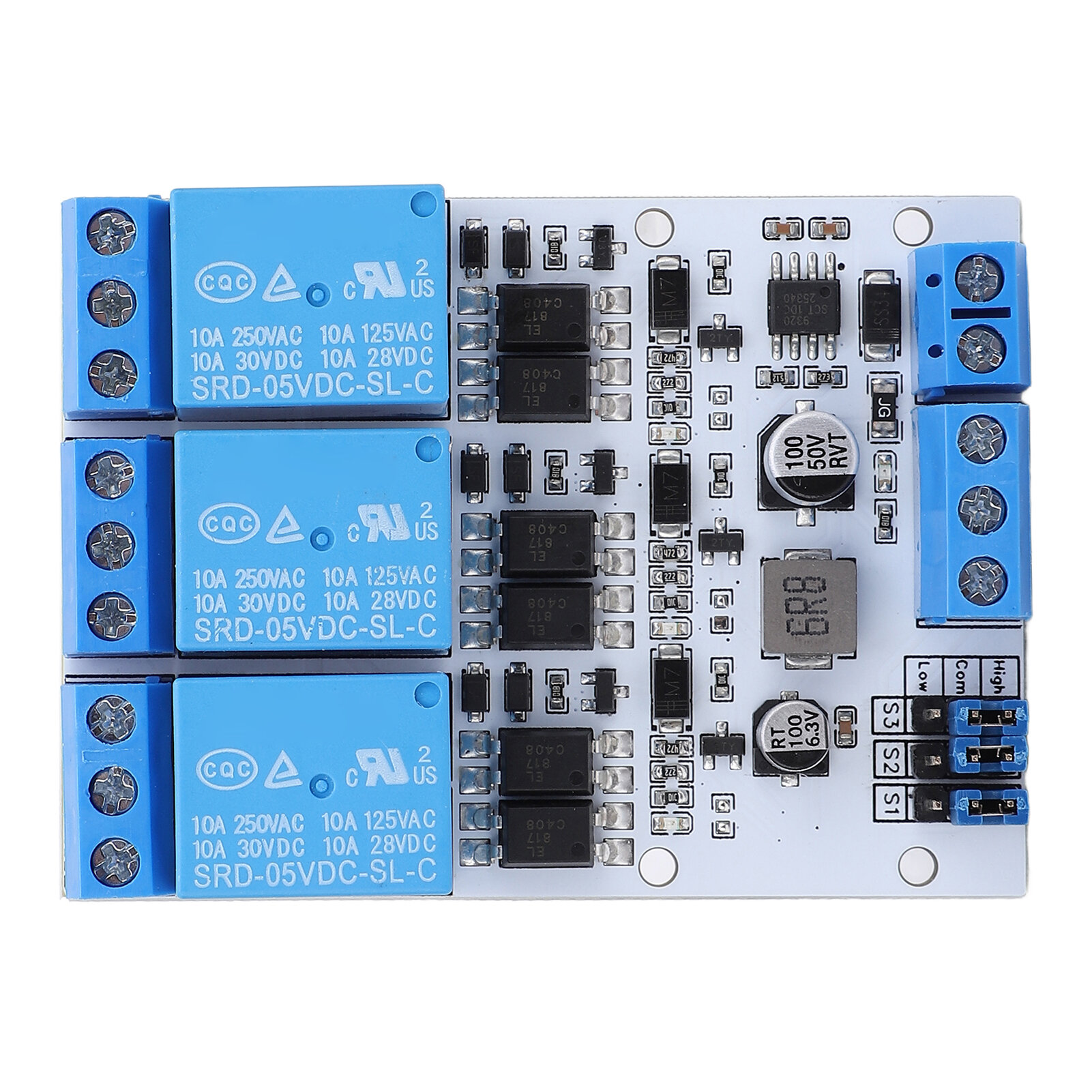 Модуль RELay модуль GPIO 3 над регулируемым модулем ретрансляции тока с изоляцией OptoCoupler изоляция