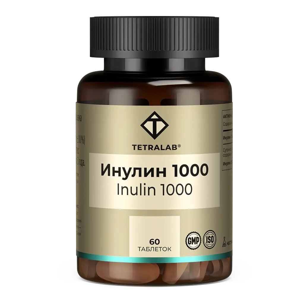 Tetralab Инулин 1000 таблетки массой 1400 мг 60 шт