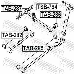 Сайлентблок заднего поперечного рычага Febest арт. tab-287