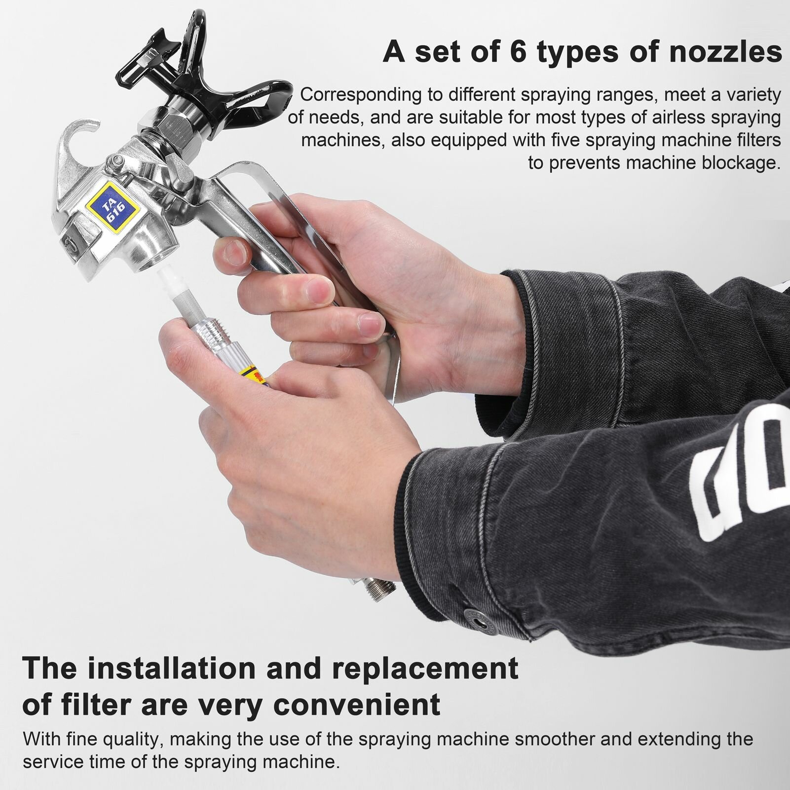 Комплект форсунок и фильтров для безвоздушной покраски