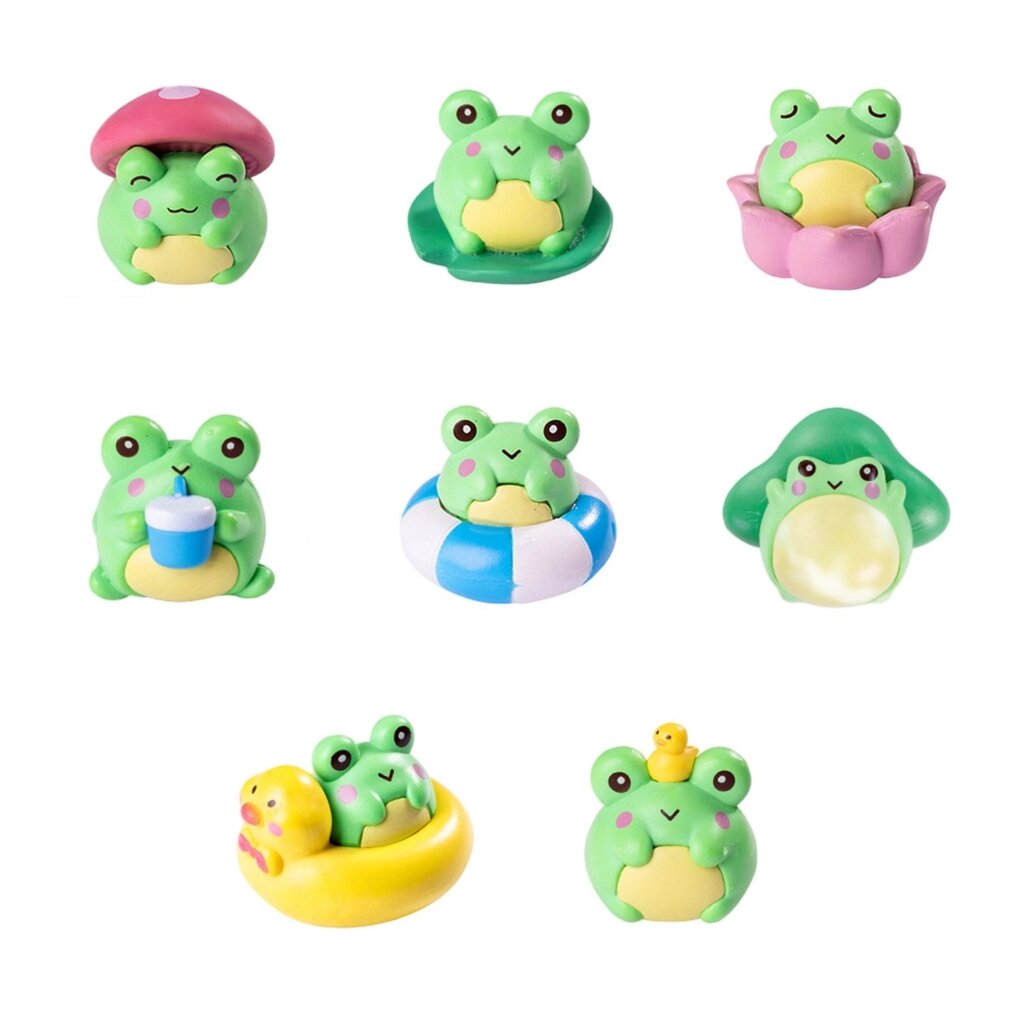 8 Фигурок Животных из Смолы для Декор Сада и Ландшафта