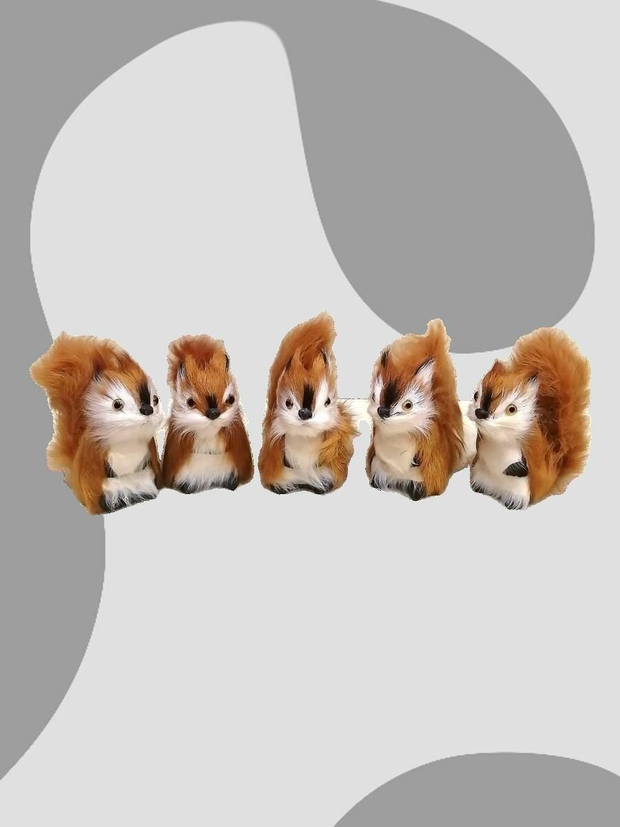 Бельчонок из натурального меха как живой!