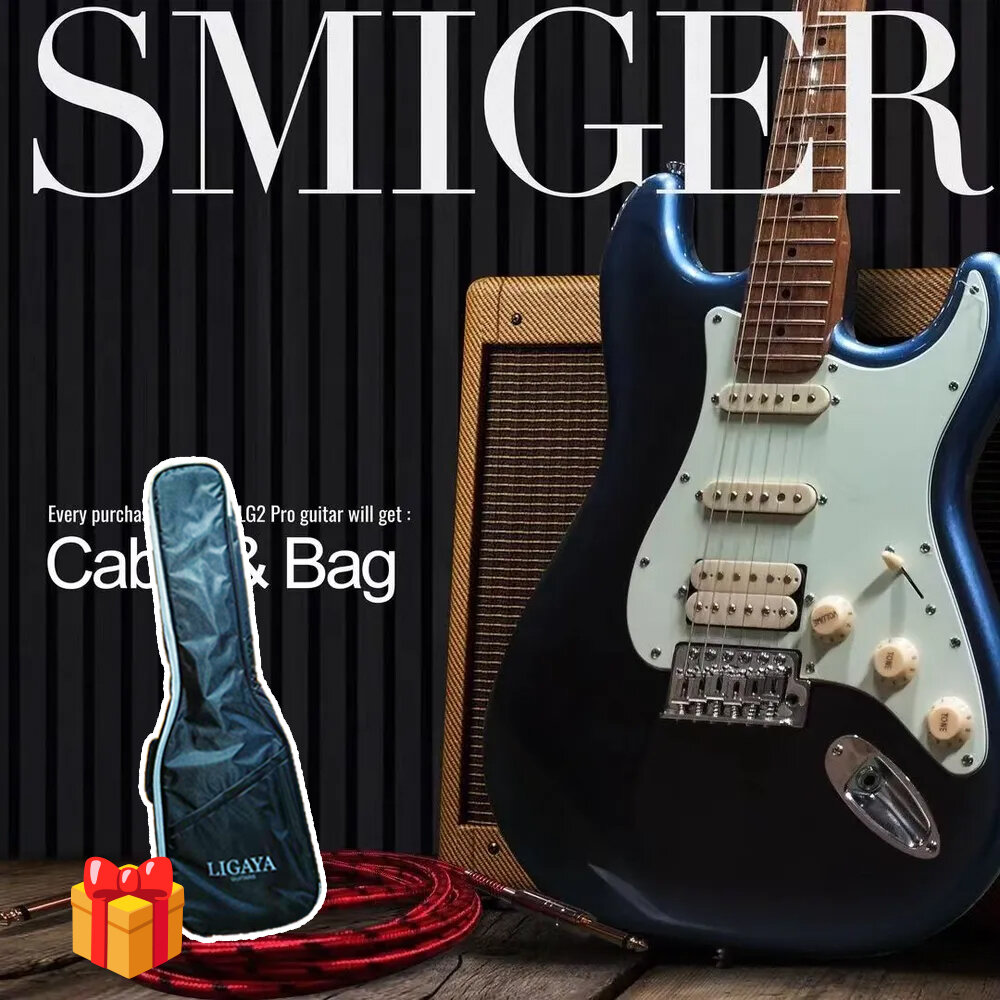Электрогитара (Smiger) L-G2-PRO New Single/Single/Dual Pickups （Синий металлик）