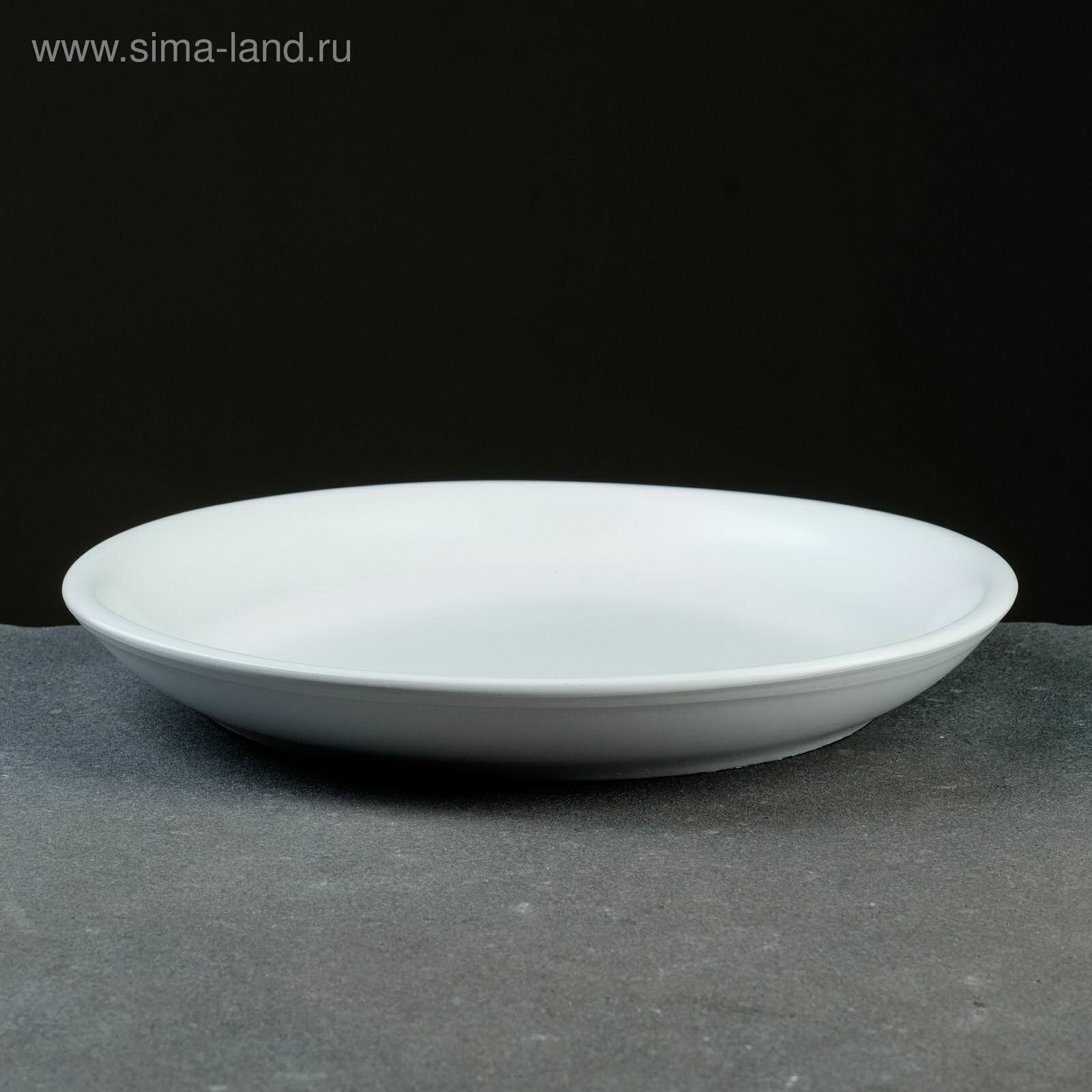 Поддон для горшка, керамический, d=21 см, белый, цвет: белый