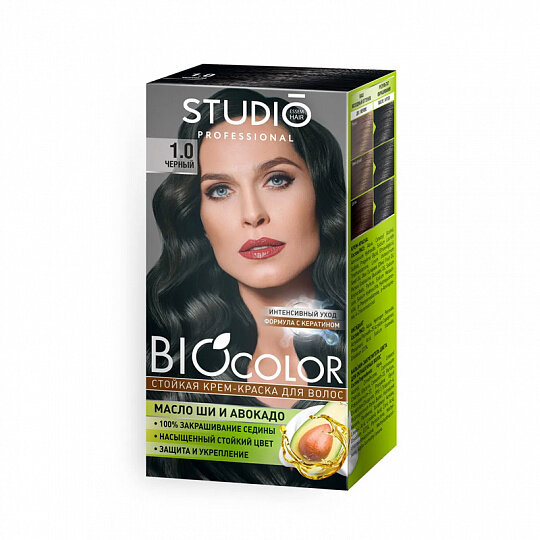 Крем-краска для волос BIO-COLOR 1.0 Черный