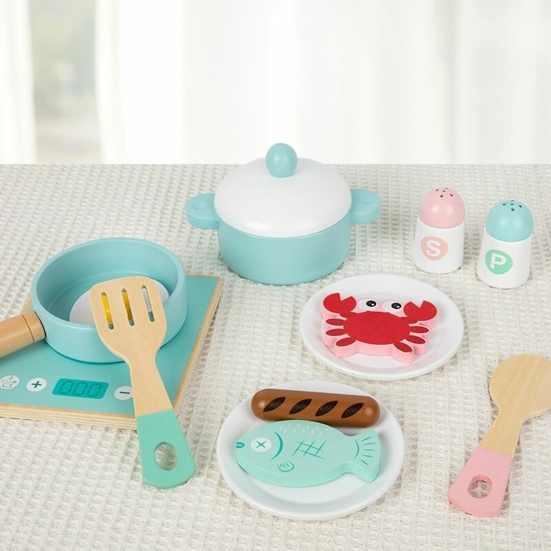 Деревянные игрушки, индукционная плита, вок, детские ролевые игры