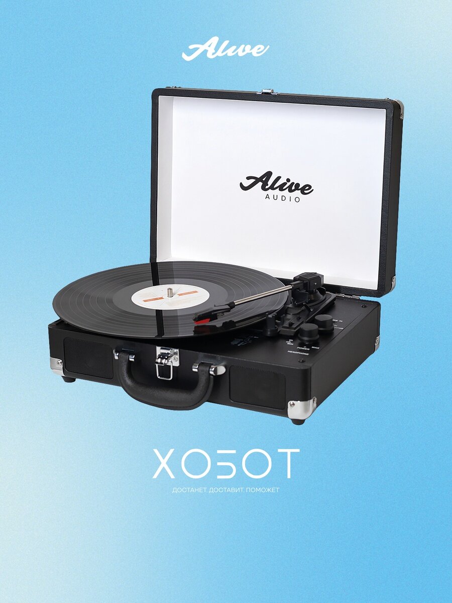 Проигрыватель виниловых пластинок Alive Audio Glam Noir GLM-01-NR