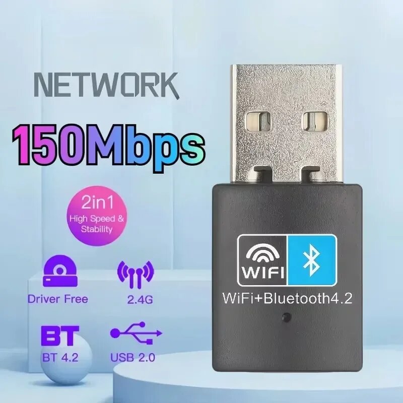 Kebidumei Wi-Fi адаптер AX900 Bluetooth 5.4 150Mbps BT4.2