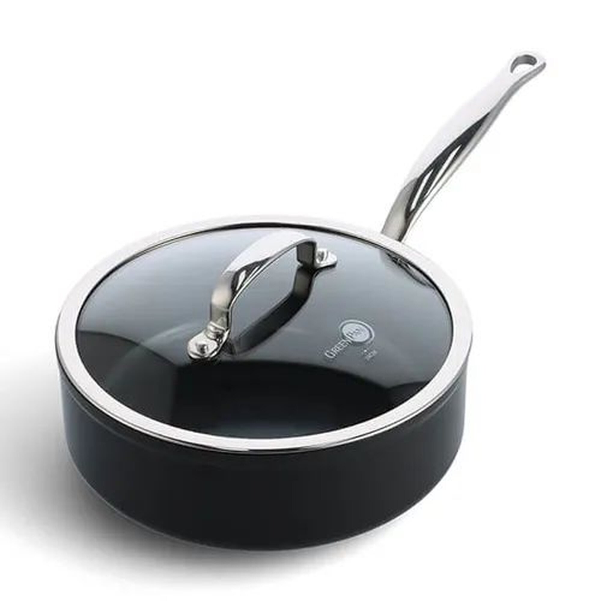 Ковш - GreenPan Barcelona Pro - 24 см, 3,4 л, черный, 4895156693116