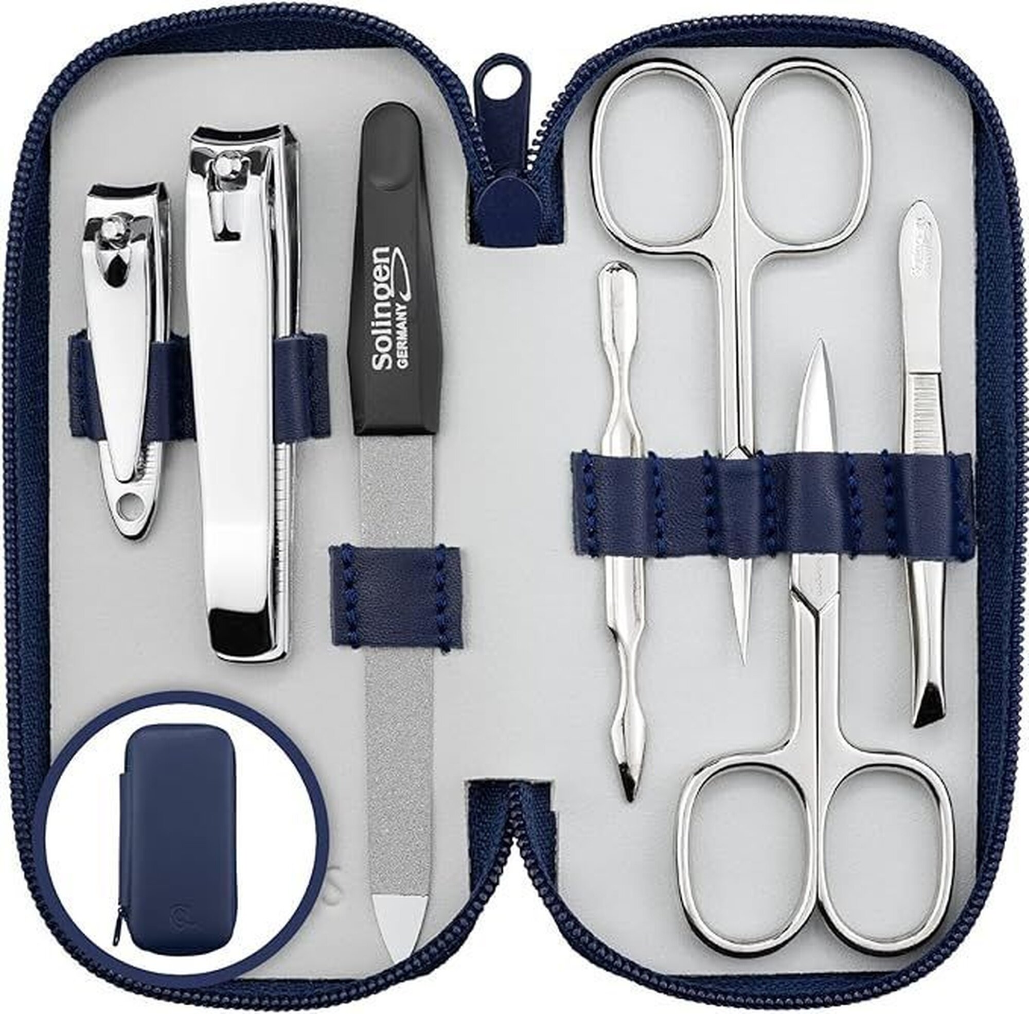 Набор маникюрный Solingen MarQus, 7 предметов, в футляре, нержавеющая сталь