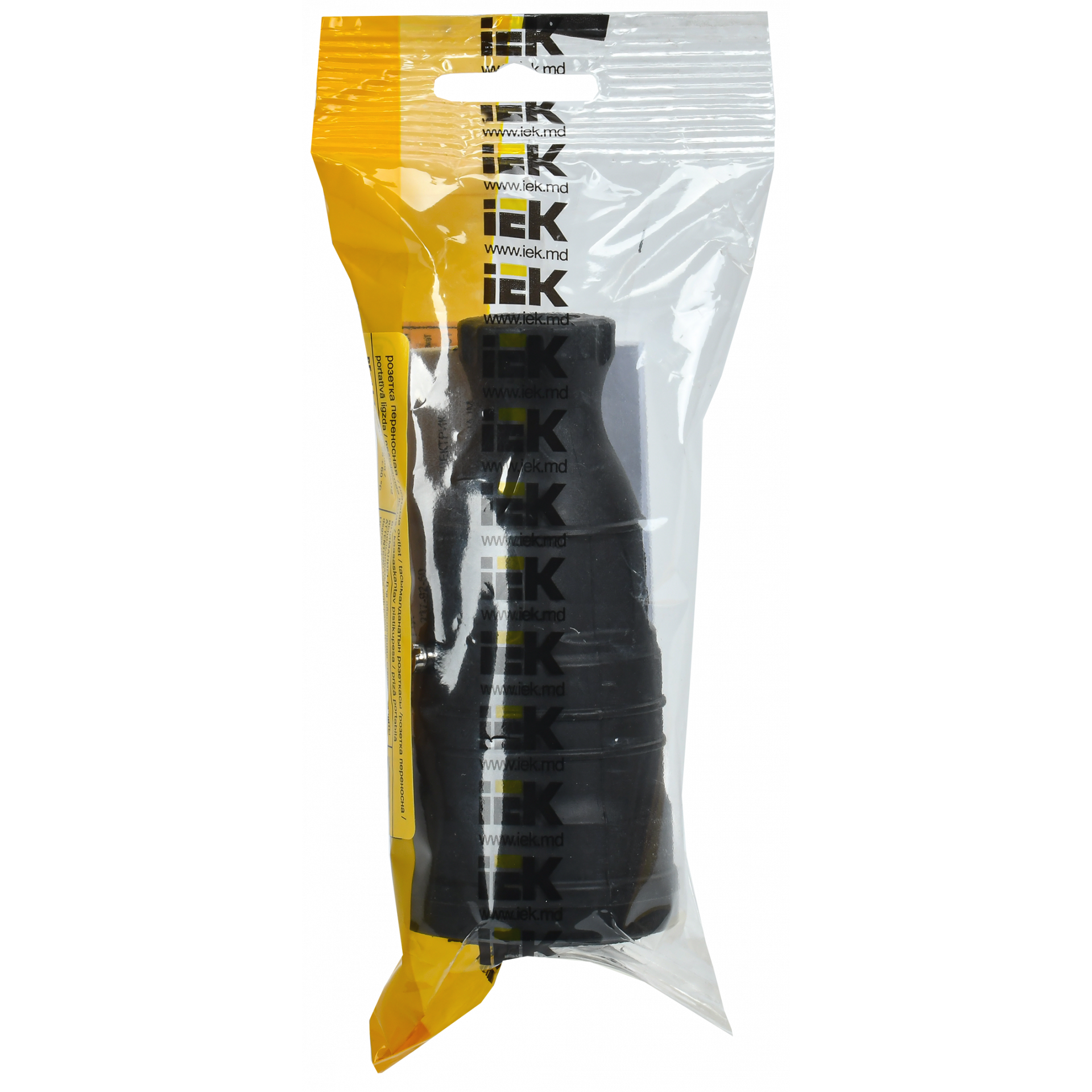 OMEGA Розетка переносная РБп14-1-0м IP20 каучук черная, IEK OM-KR20-16-20-P1-00-K02 (20 шт.)