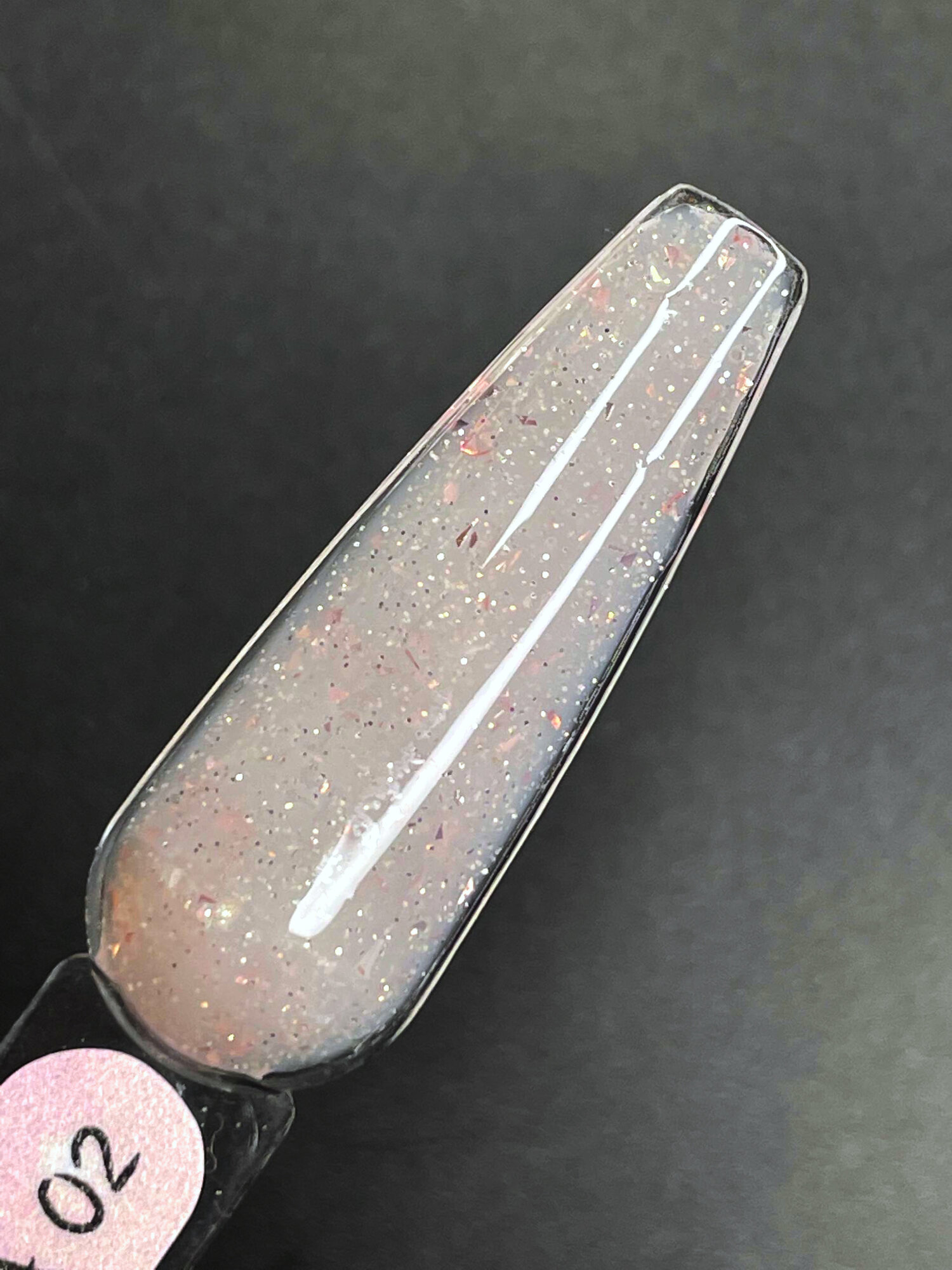 Жесткий моделирующий гель для наращивания ногтей CatPRO Sakura с частичками потали 15ml (без ТРО) №2