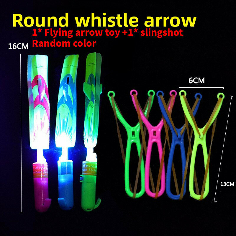 Пластиковая рогатка с подсветкой с светящимися стрелами для детской вечеринки и игр родителей и детей круглая головка