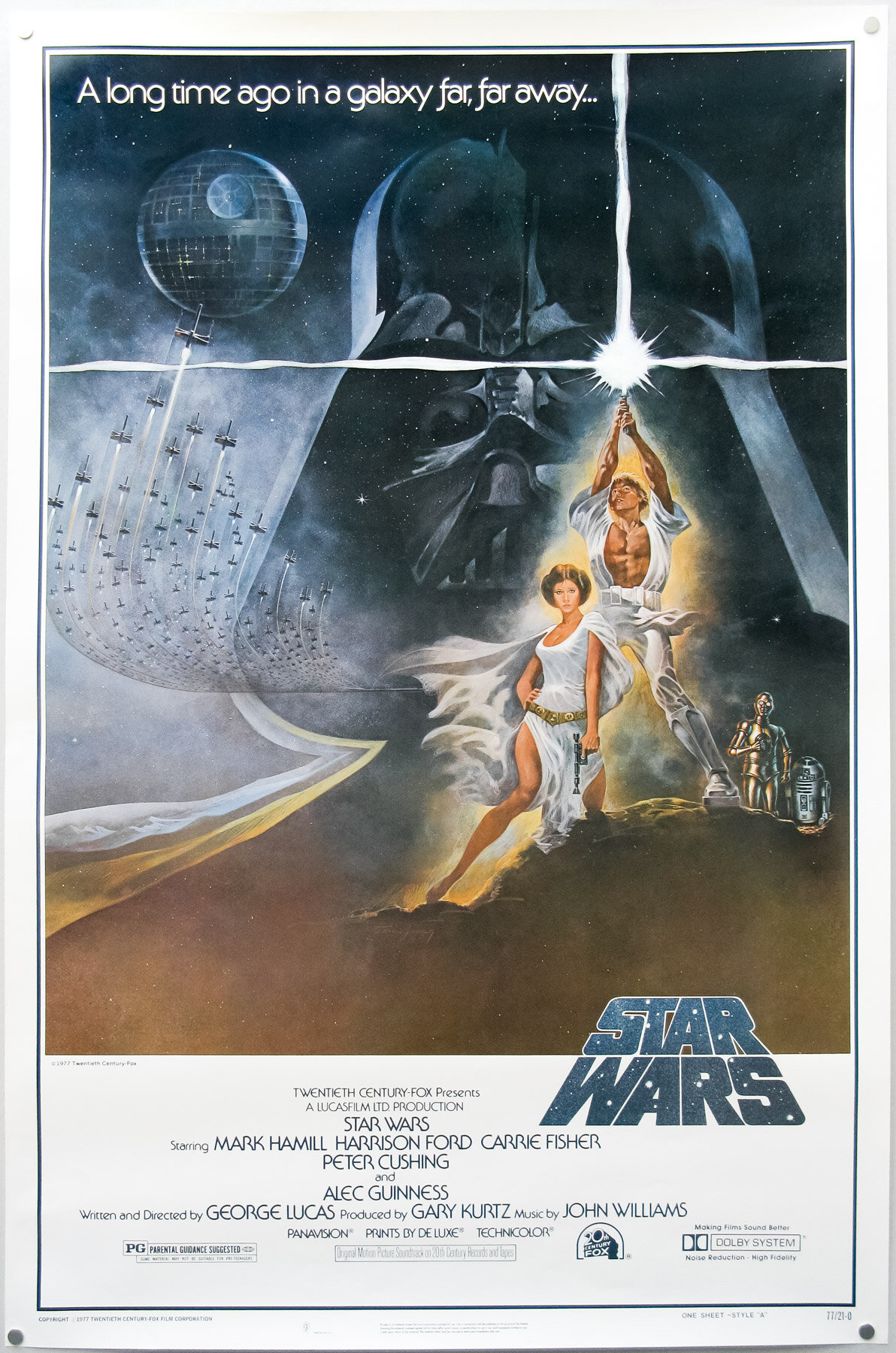 Плакат, постер Звёздные войны: Новая надежда (Star Wars: A New Hope 1977) на бумаге, размер 42х60см
