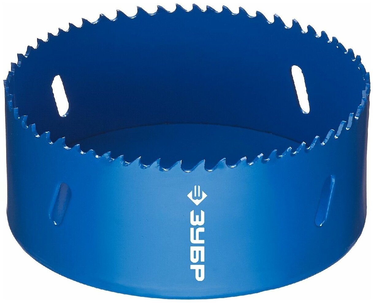 Биметаллическая коронка ЗУБР 105мм быстрорежущая сталь М42 легированная сталь 5/8" 38мм