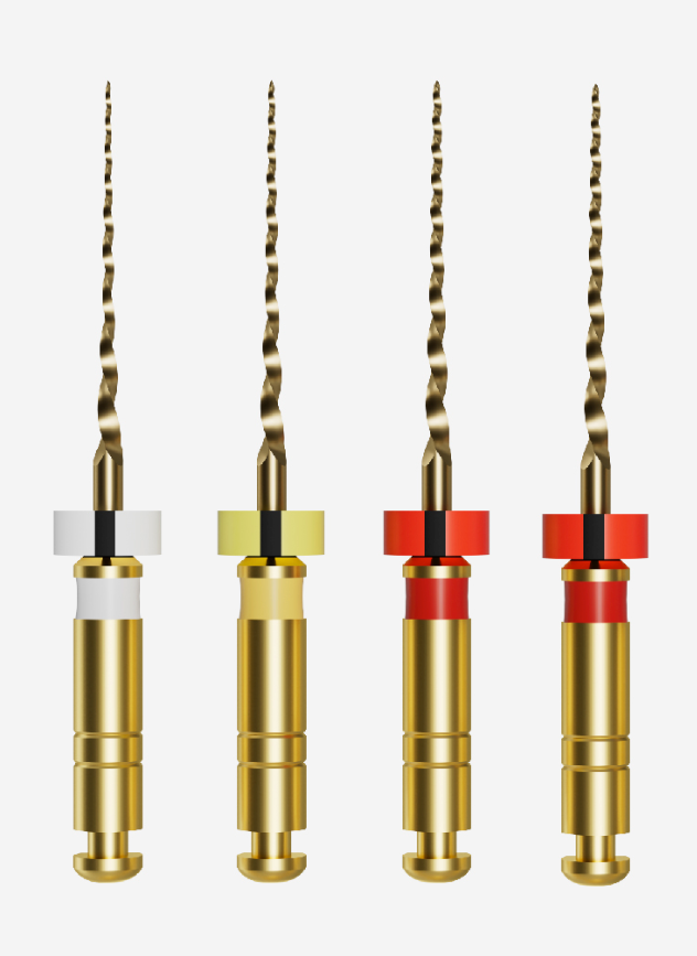 KIDDO Gold, 16мм, ассорти набор, стерильные машинные файлы, 4 шт, EuroFile