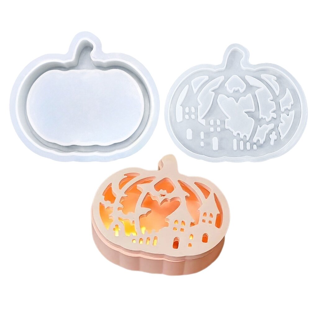 Diy Хэллоуин Полая Тыква Призрак Коробка Для Хранения украшения Украшения Силиконовая Форма-Тыквенный Абажур Тип C