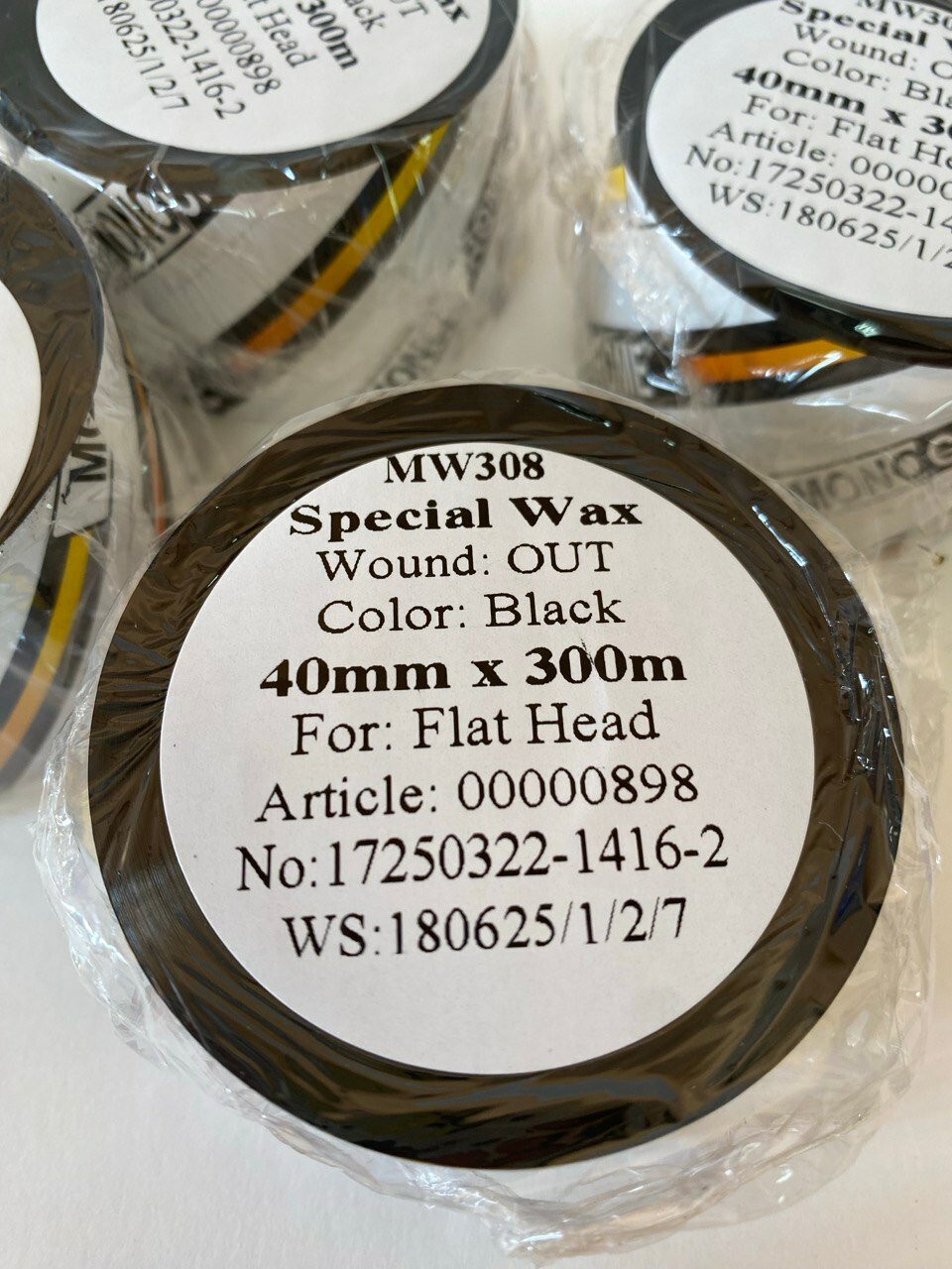 Лента термотрансферная (риббон) 40х300 Wax Out, 1 рулон