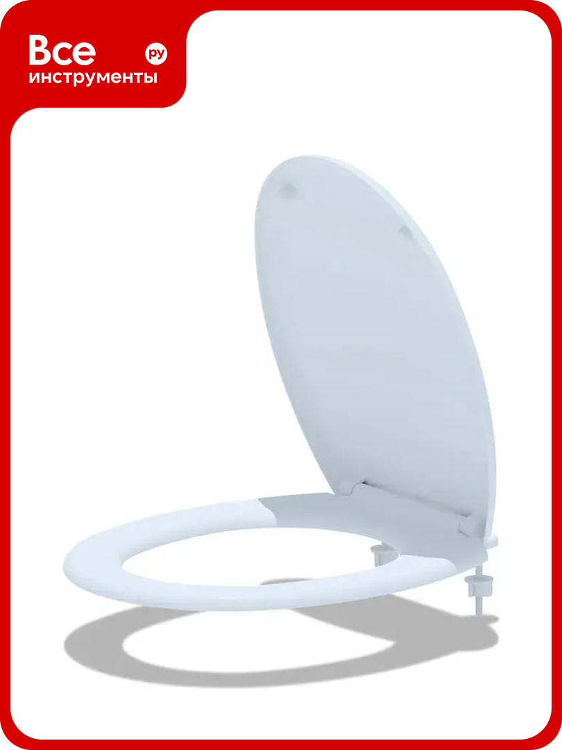 Сиденье для унитаза АНИ Пласт с микролифтом WS0120P из полипропилена, овальная форма, металлическое крепление