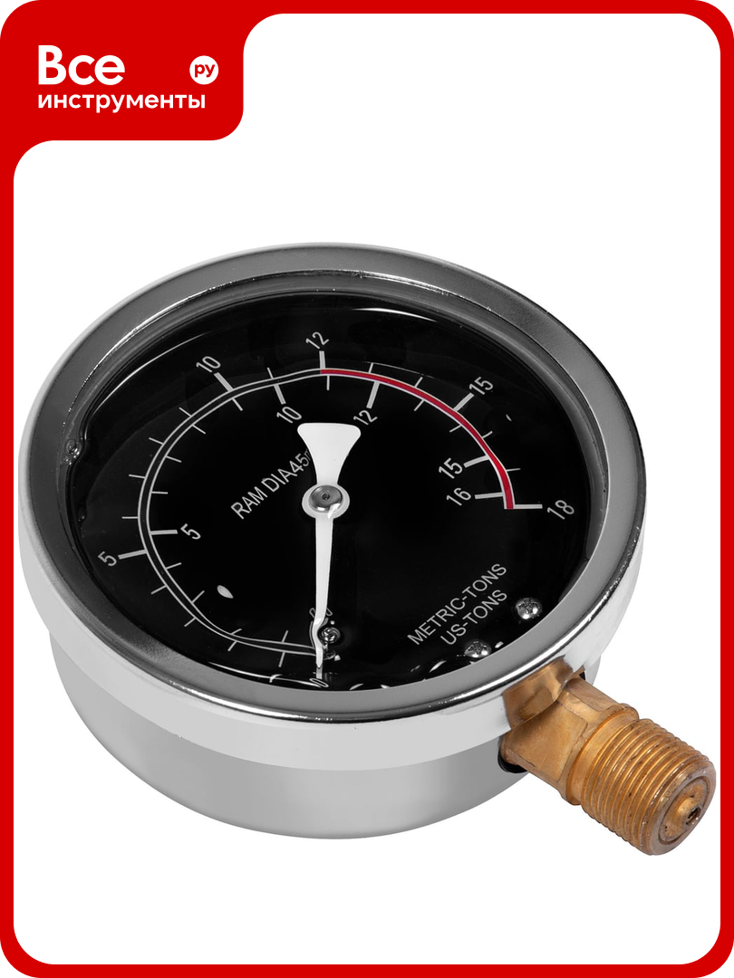 Манометр для пресса 12т глицериновый AV Steel AV-951012-1, м20х1