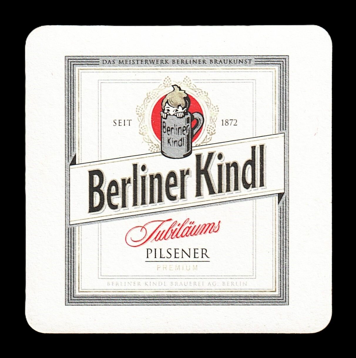 Бирдекель (костер) Berliner Kindl Германия (подставка под пивной бокал)
