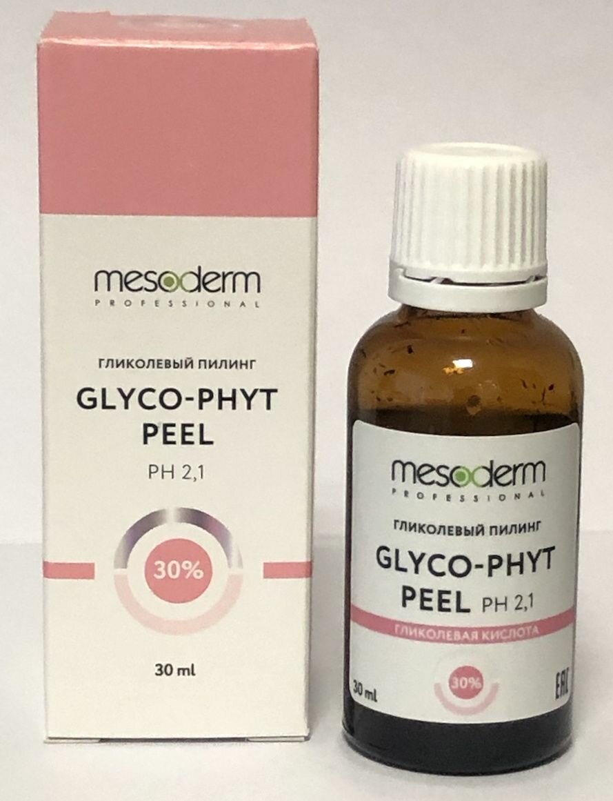 MESODERM Химический пилинг с гликолевой 30%, койевой 2% и фитиновой 5% кислотой pH 2,1 Glyco-Phyt Peel, 30 мл