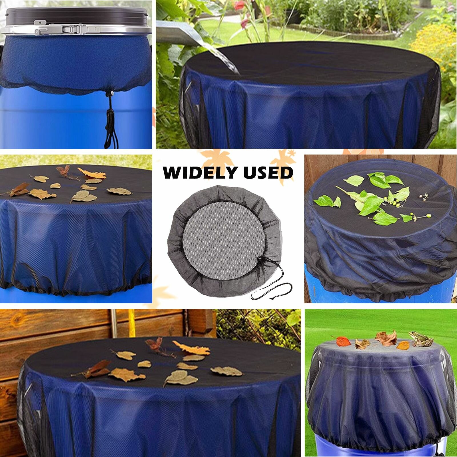 Многоразовая полиэстерная сетчатая крышка для бочек устойчивая к солнцу 3 шт