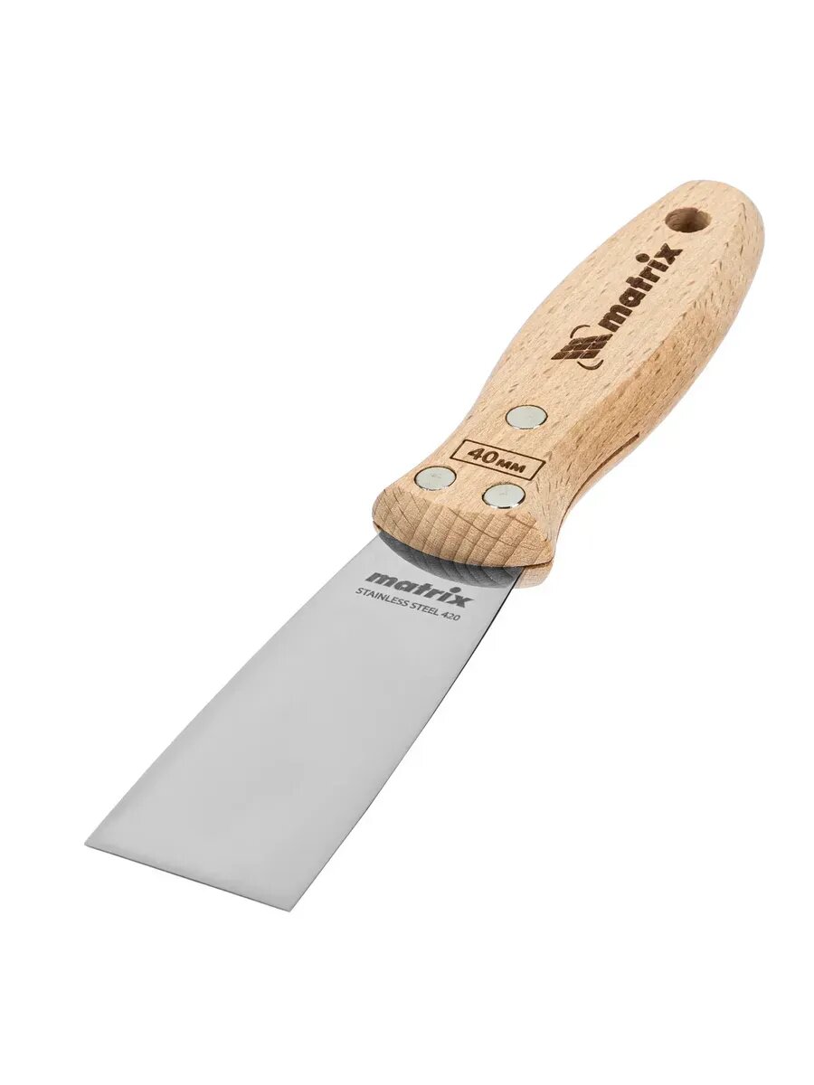 Шпательная лопатка из нерж. стали, 40мм, Matrix 85610