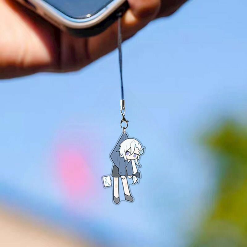 Подвеска брелок для телефона Игровой персонаж, Ребенка несли за шиворот. Игра оригинальный Бог(Genshin Impact), сиреневый,1, Neuvillette