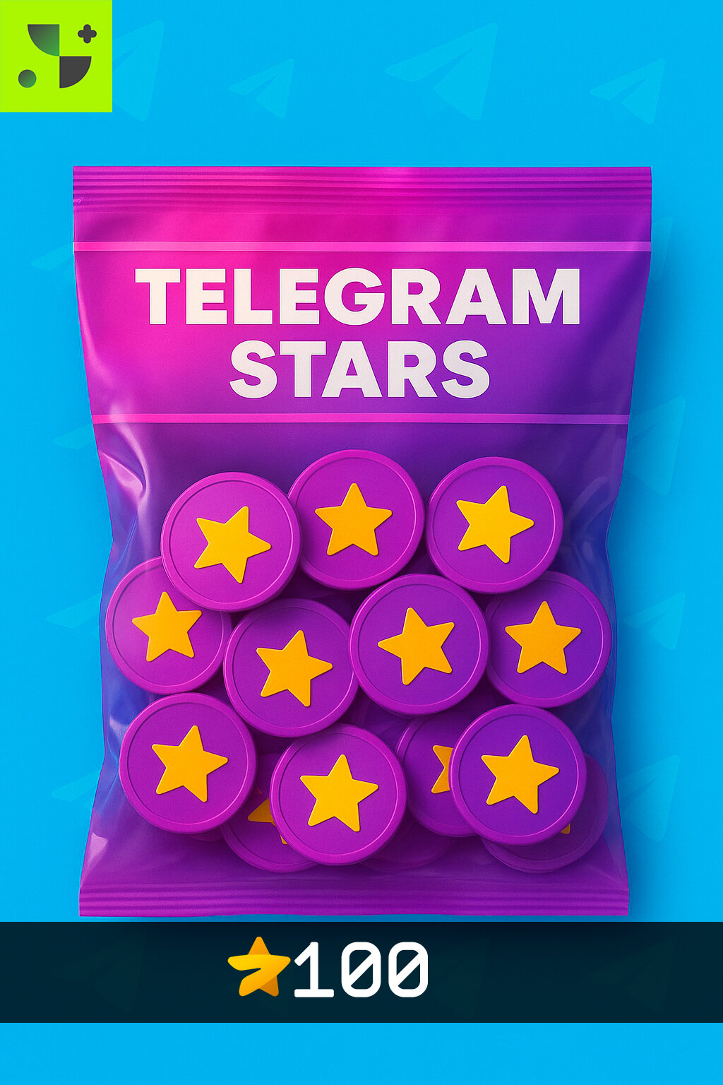 Telegram Stars 100 звезд | пополнение по логину | звезды телеграм | tg stars | звезды для тг