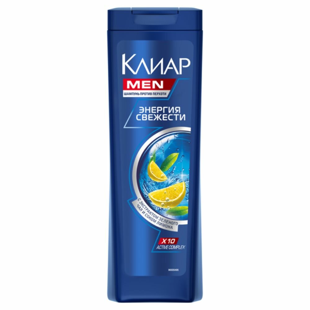 Шампунь Clear men 400мл энергия свежести зеленый чай и цитрусовая эссенция