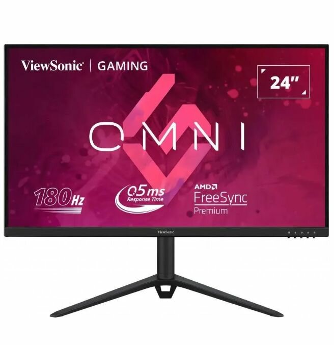 23,8" Монитор ViewSonic VX2428J (VX2428J) черный - 1920x1080@180 Гц, IPS, 0,5 мс, 1000:1, 250 Кд/м, 178/178, HDMI, DisplayPort, AMD FreeSync Premium