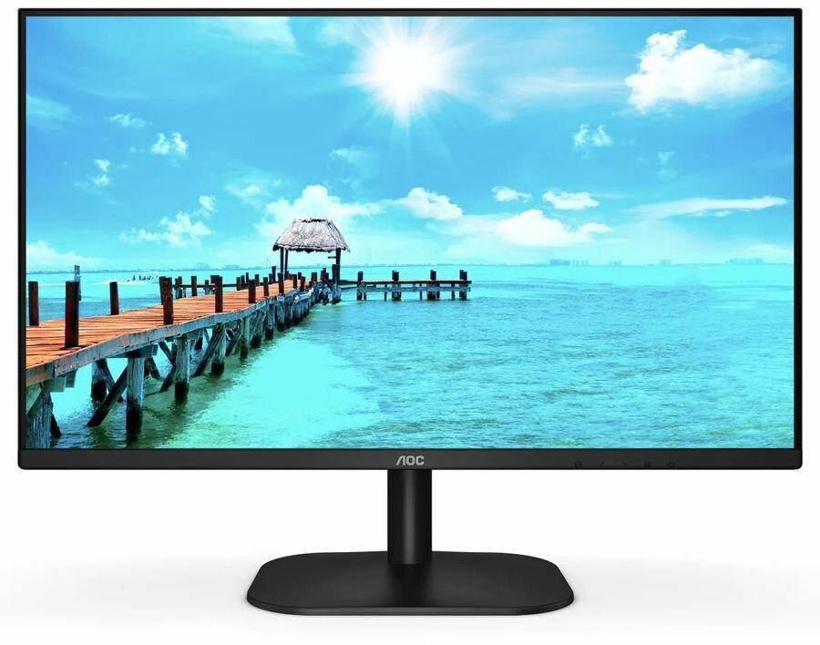 27" Монитор AOC 27B2DA/01 (27B2DA/01) черный - 1920x1080@75 Гц, IPS, 4 мс, 1000 : 1, 250 Кд/м, 178/178, 3.5 мм HDMIх1 VGA (D-SUB)х1 DVIх1