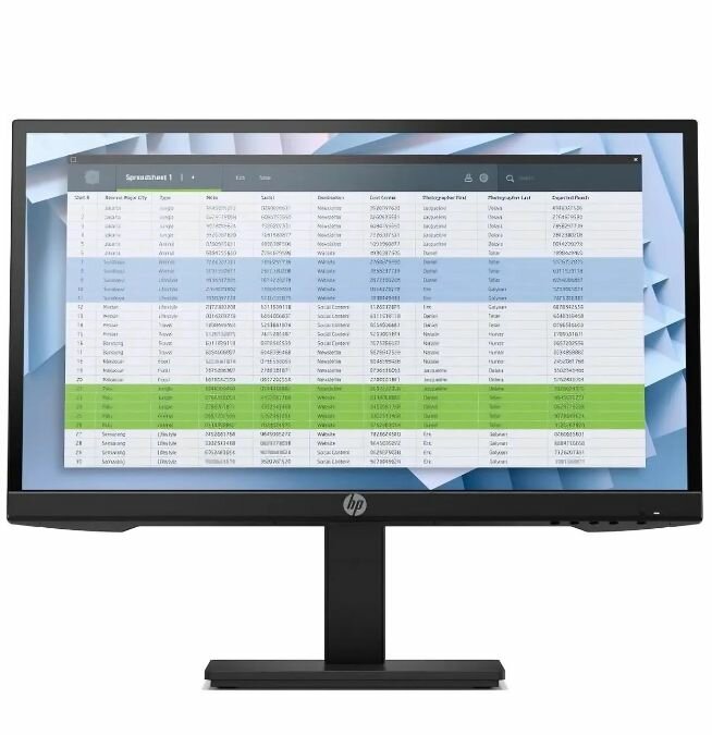 21,5" Монитор HP P22h G4 (7UZ36AA) черный - 1920x1080@60 Гц, IPS, 1000:1, 250 Кд/м, 178/178, HDMI, DisplayPort, VGA (D-SUB)