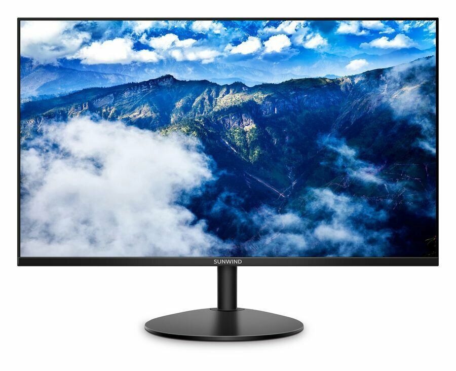 27" Монитор SUNWIND SUN-M27BA101 (SUN-M27BA101) черный - 1920x1080@75 Гц, IPS, 8 мс, 4000 : 1, 250 Кд/м, 178/178, 3.5 мм HDMIх1 VGA (D-SUB)х1