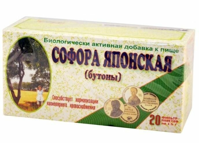 Пищевая добавка соик "Софора японская", бутоны, 20 пакетиков