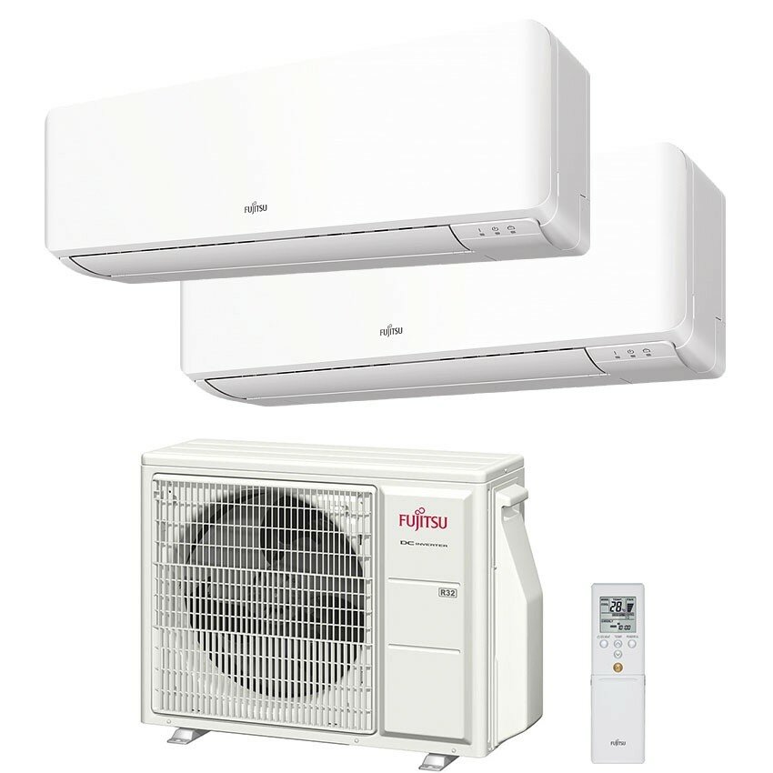 Мультисплит-система Fujitsu ASYG07KMCC+ASYG12KMCC/AOYG18KBTA3,2 внутренних блока