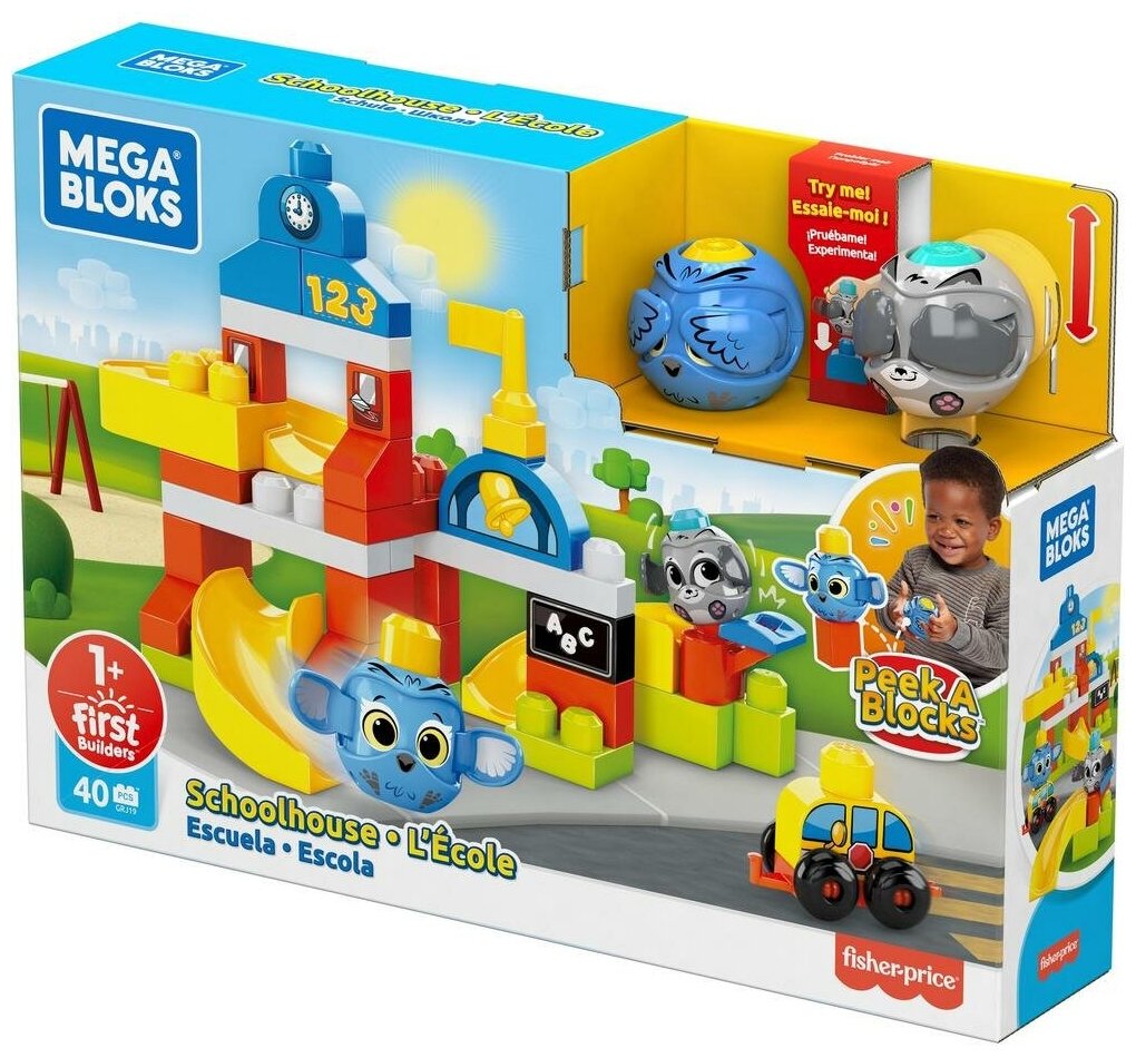 Конструктор Mega Bloks First Builders GRJ19 Школа, 40 дет.