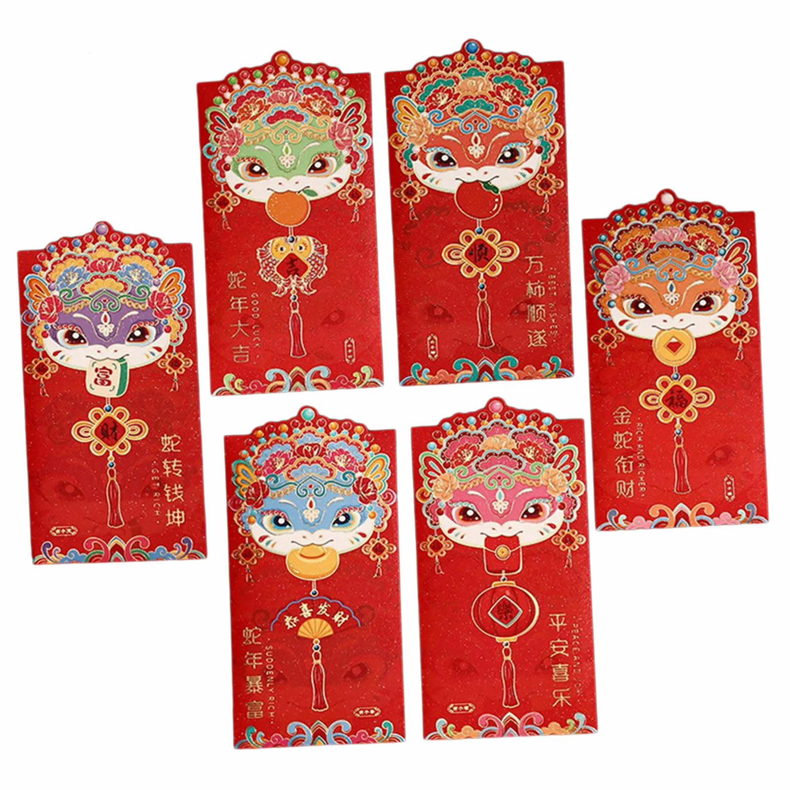 Пакеты для денег из золотой фольги, 6шт, Ручные конверты для денег до весны 2025 года