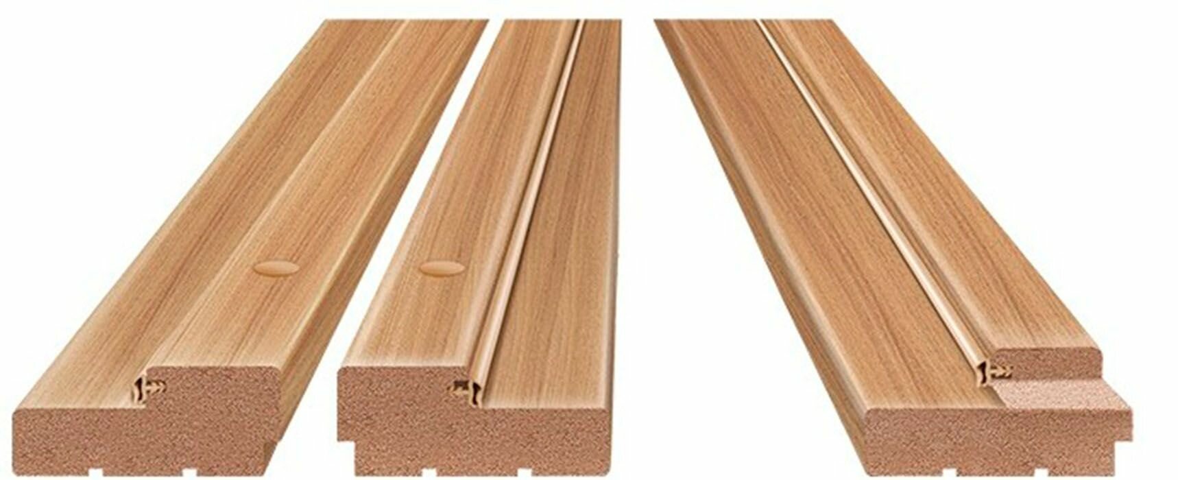 Олови дверная коробка с фурнитурой 845х2035мм 30х74мм Дуб Золотистый