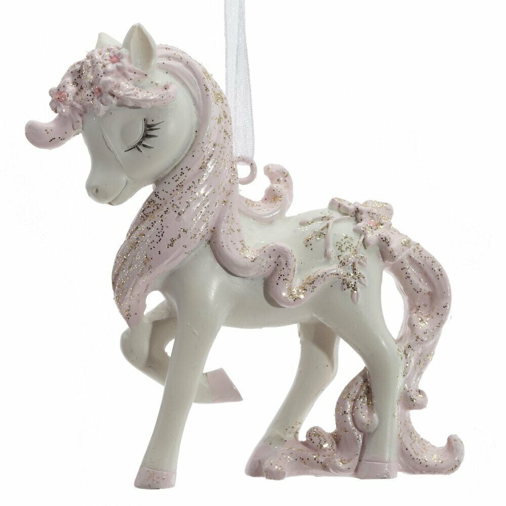 Фигурка декоративная подвесная "Лошадка", L8,5 W2 H8,5 см, 2в.