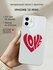 Чехол на Apple iPhone 12 mini / Айфон 12 Мини с принтом "Love heart 2 - 14 февра...