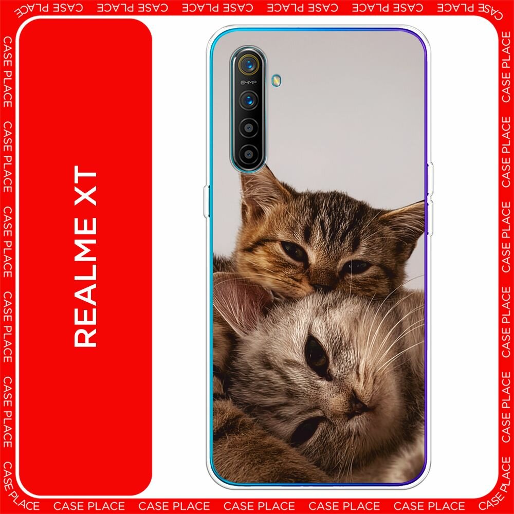 Чехол на Realme XT / Реалми XT с принтом "Нежные котята - 14 февраля"