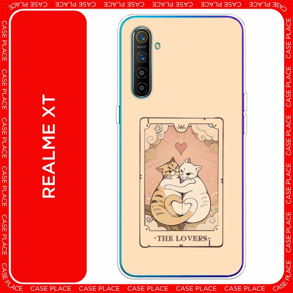 Чехол на Realme XT / Реалми XT с принтом "The lovers cats 1 - 14 февраля"