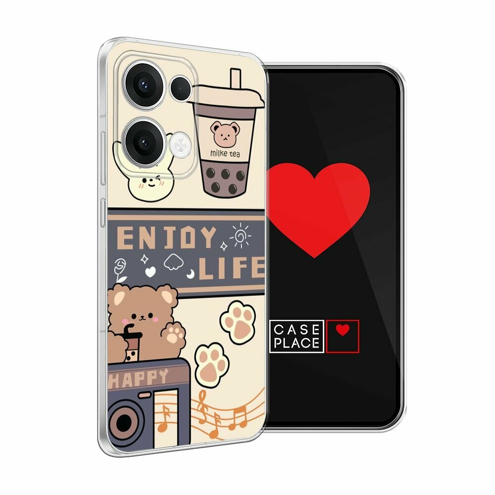 Чехол на Oppo Reno 13 / Оппо Рено 13 с принтом "Enjoy life 1" — фото 1